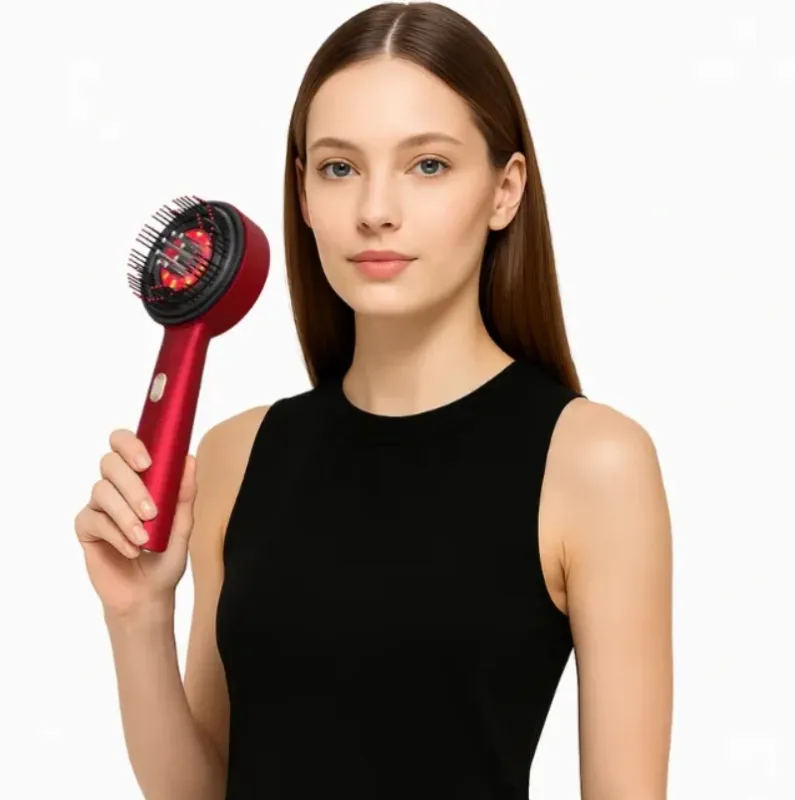 Buy Multifunctional Electric Massage Comb Scalp Oil Applicator and Red ...